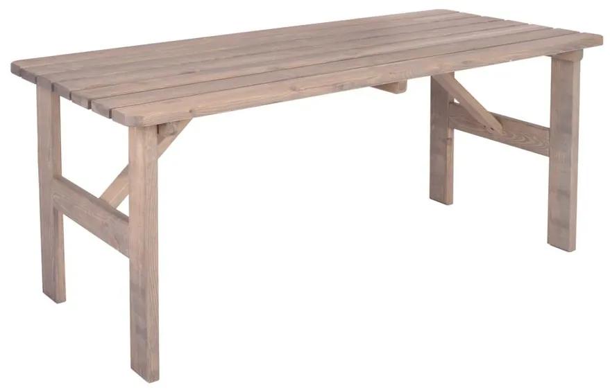 Tradgard VIKING 54624 Zahradní masivní dřevěný stůl šedý - 150 cm