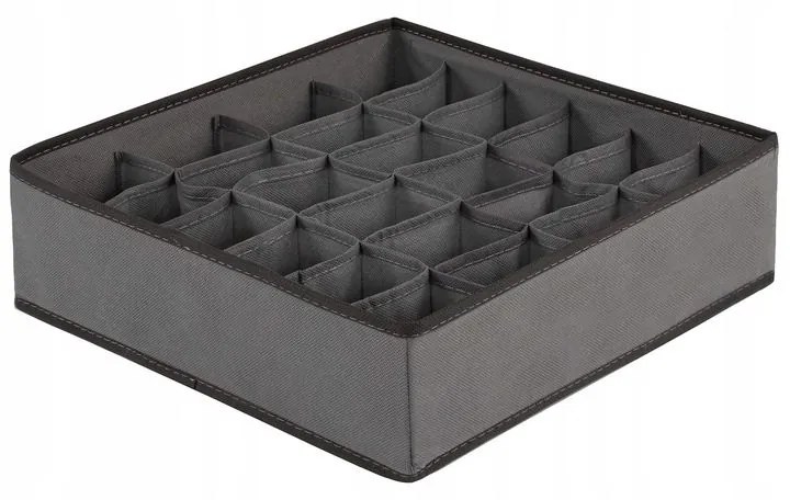 Organizér do zásuvky 24-dílný, 33x33x10 cm, šedý SPRINGOS