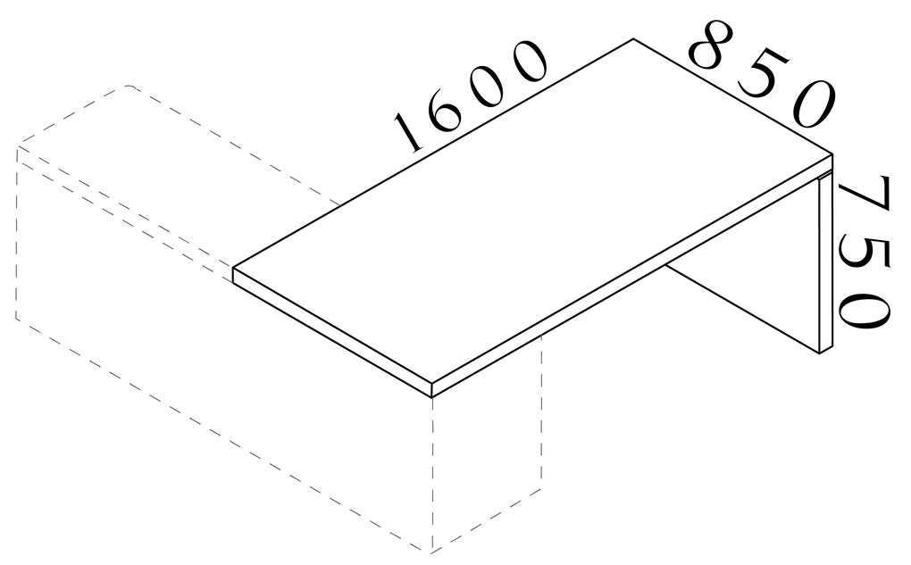 NABYTEK-DESIGNOVY.CZ - DLB16851 - Manažerský opěrný stůl SOLID, 160/180/200cm, jilm royal