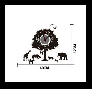 Živá Zeď Samolepící dětské hodiny Afrika