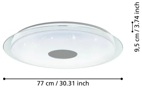 Eglo 900006- LEDStmívatelné stropní svítidloLANCIANO-Z LED/38,1W/230V 2700-6500K