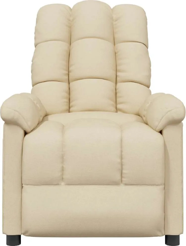 Masážní křeslo krémové textil 289815