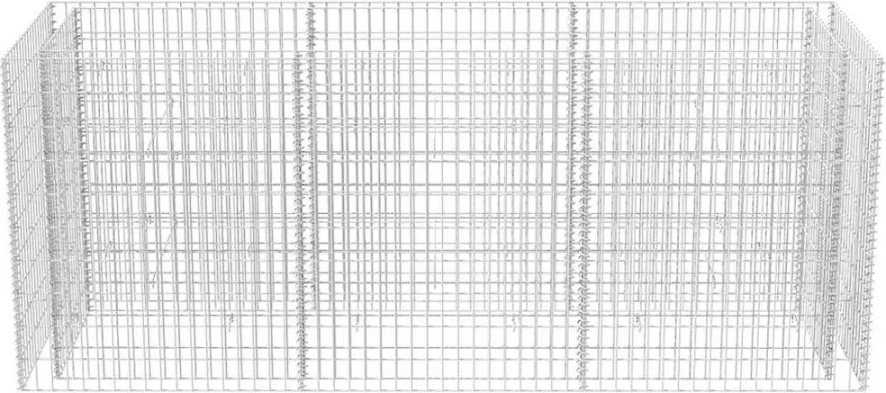 Gabionový vyvýšený záhon ocel 270 x 90 x 100 cm 142554