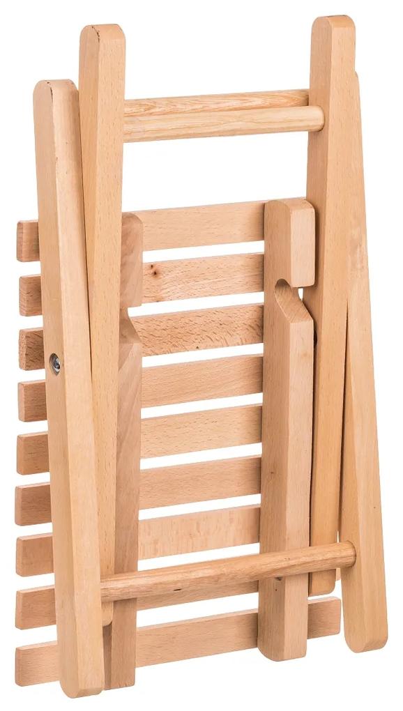 ČistéDřevo Dřevěná skládací stolička