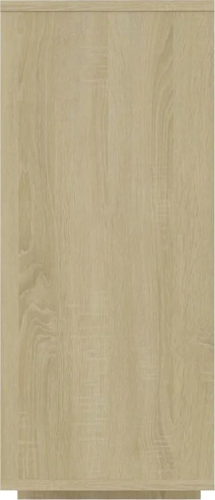 vidaXL Příborník 120 x 30 x 75 cm kompozitní dřevo [809623] Barva: hnědý dub
