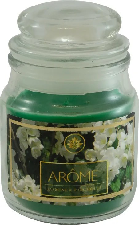 Arôme Malá vonná svíčka ve skle, 85g, Jasmín & Patchouli