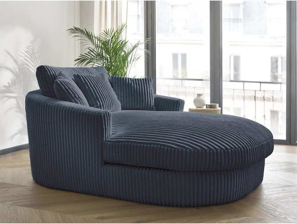 Tmavě modré manšestrové křeslo Belem – Bobochic Paris