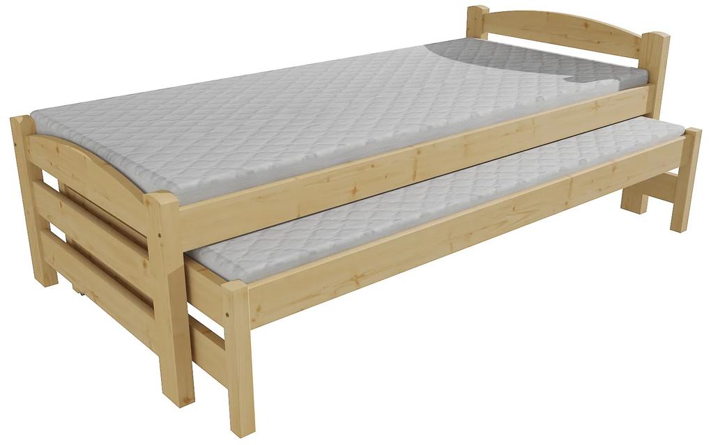 Vomaks Dětská postel s výsuvnou přistýlkou DPV 025 Rozměr: 80 x 200 cm, Barva: barva bílá