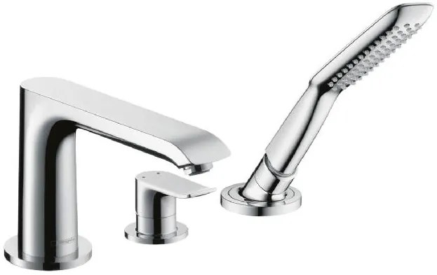 Hansgrohe Metris New - Baterie na okraj vany, 3-otvorová instalace, chrom 31190000