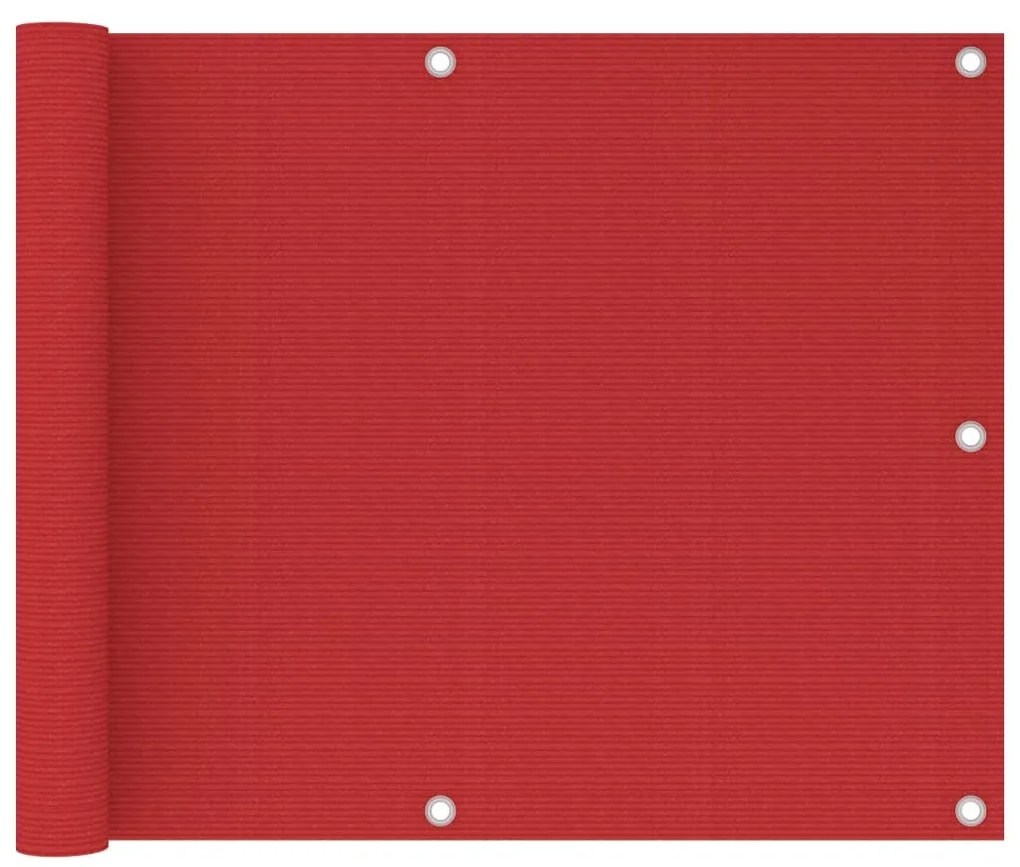 Balkónová zástěna červená 75 x 500 cm HDPE 311006