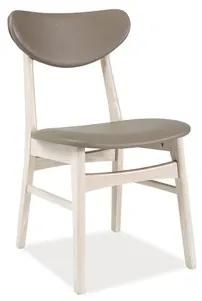 Jídelní čalouněná židle SPARK béžová/dub