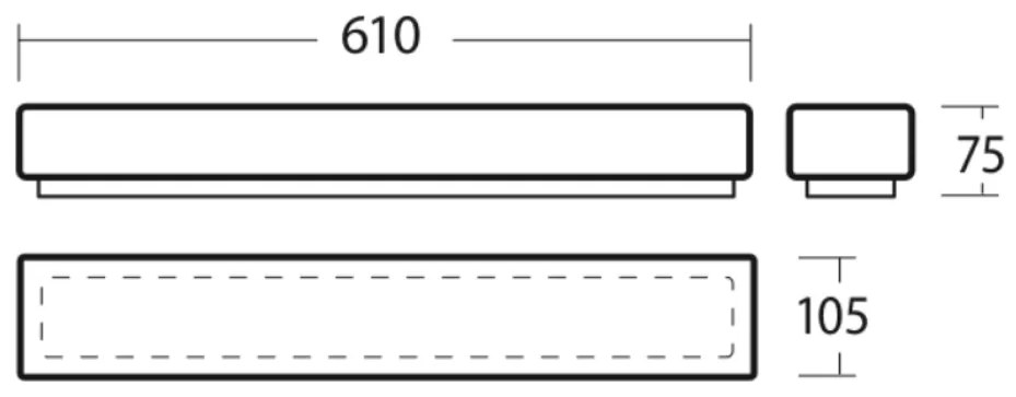 Osmont Sylvia 2, nástěnné svítidlo nad zrcadlo do koupelny, 18W LED (3000K), 61cm, IP44
