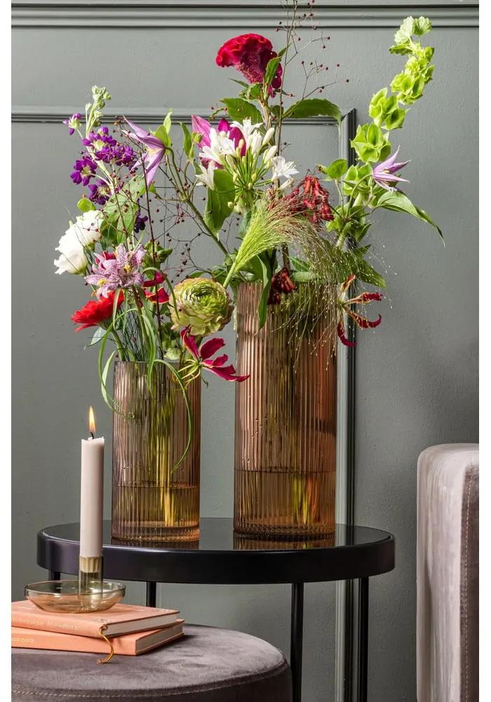 Světle hnědá skleněná váza PT LIVING Allure, výška 30 cm