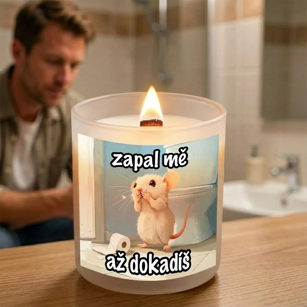 Ahome CZ Krásná svíčka s praskajícím knotem Zapal mě až dokadíš
