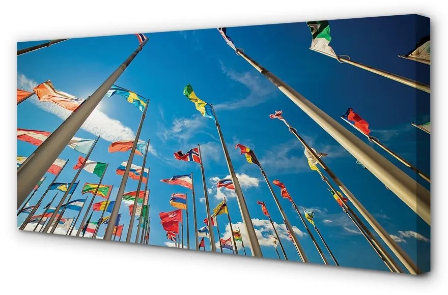 Obrazy na plátně různé vlajky 120x60 cm
