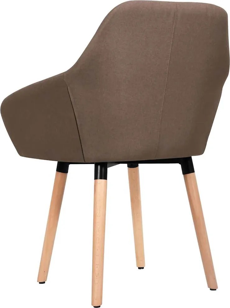 Jídelní židle 2 ks hnědé textil 283462