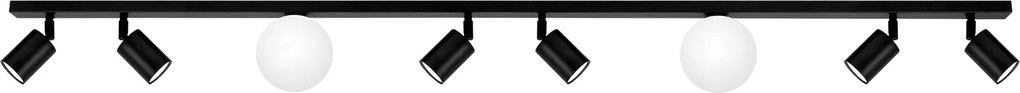 Bodovky na strop Kaja SWING K-5494 černá barva 6×GU10/2×G9