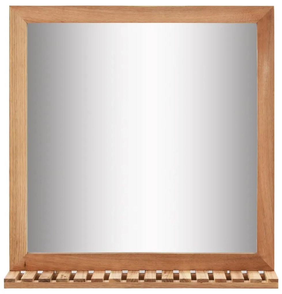 Koupelnové zrcadlo 60 x 12 x 62 cm masivní ořechové dřevo 247605