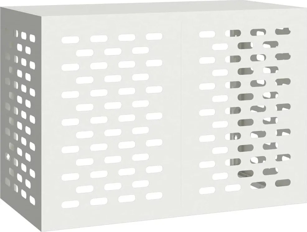 vidaXL Ochrana klimatizace Bílá 100 x 50 x 70 cm Ocel [865898]