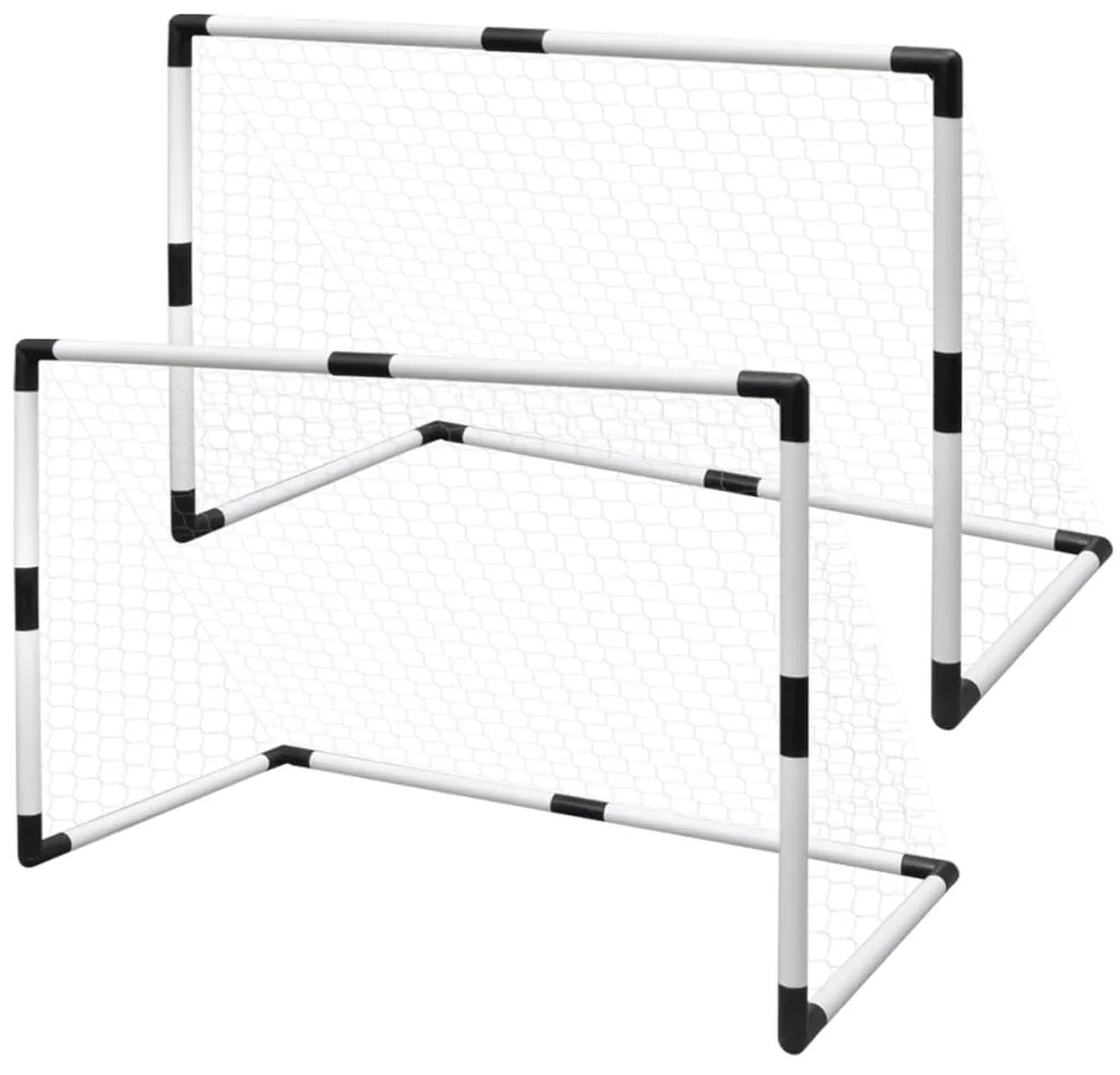 90571 vidaXL Set mini fotbalové branky 2 ks pro děti 91,5 x 48 x 61 cm