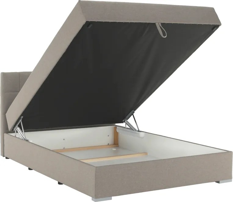 Boxspringová postel 120x200, šedohnědá TAUPE, FERATA TV KOMFORT