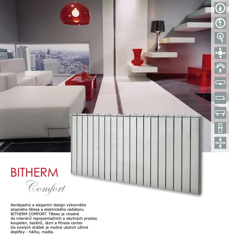 ELVL Bitherm elektrický radiátor Comfort 2075x300 mm elektrické provedení ELVL1497