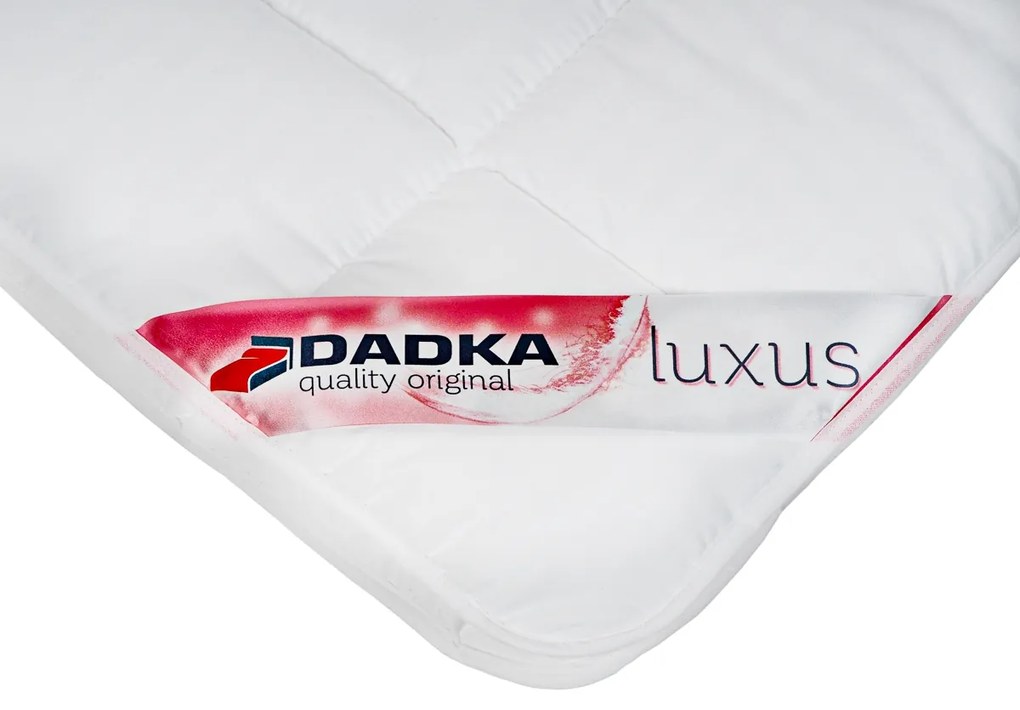 Dadka Celoroční prošívaná přikrývka Dadka LUXUS z dutého vlákna, bílá, 135x220cm, 2100g