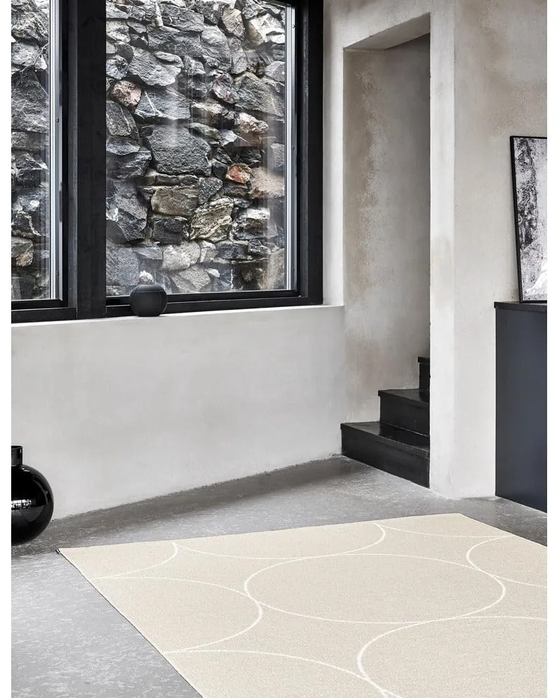 Krémový vnitřní a venkovní běhoun 70x300 cm Boo Linen – Pappelina