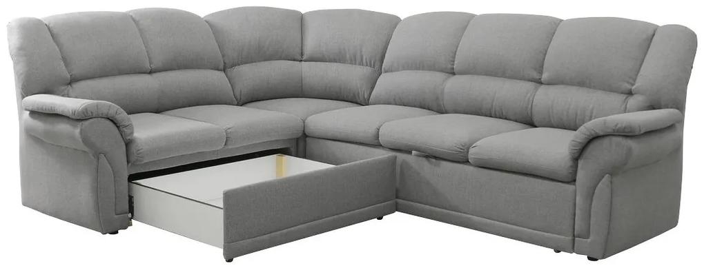 Casarredo - Komfort nábytek Rohová sedací souprava LANZAROTE, rozkládací s úložným prostorem, výběr barev | potah: etna 22,Umístění rohu: roh na levé straně