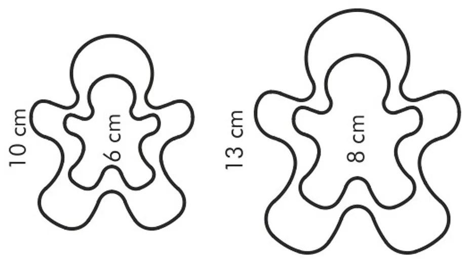 TESCOMA Oboustranná vykrajovátka panáčci DELÍCIA, 4 velikosti