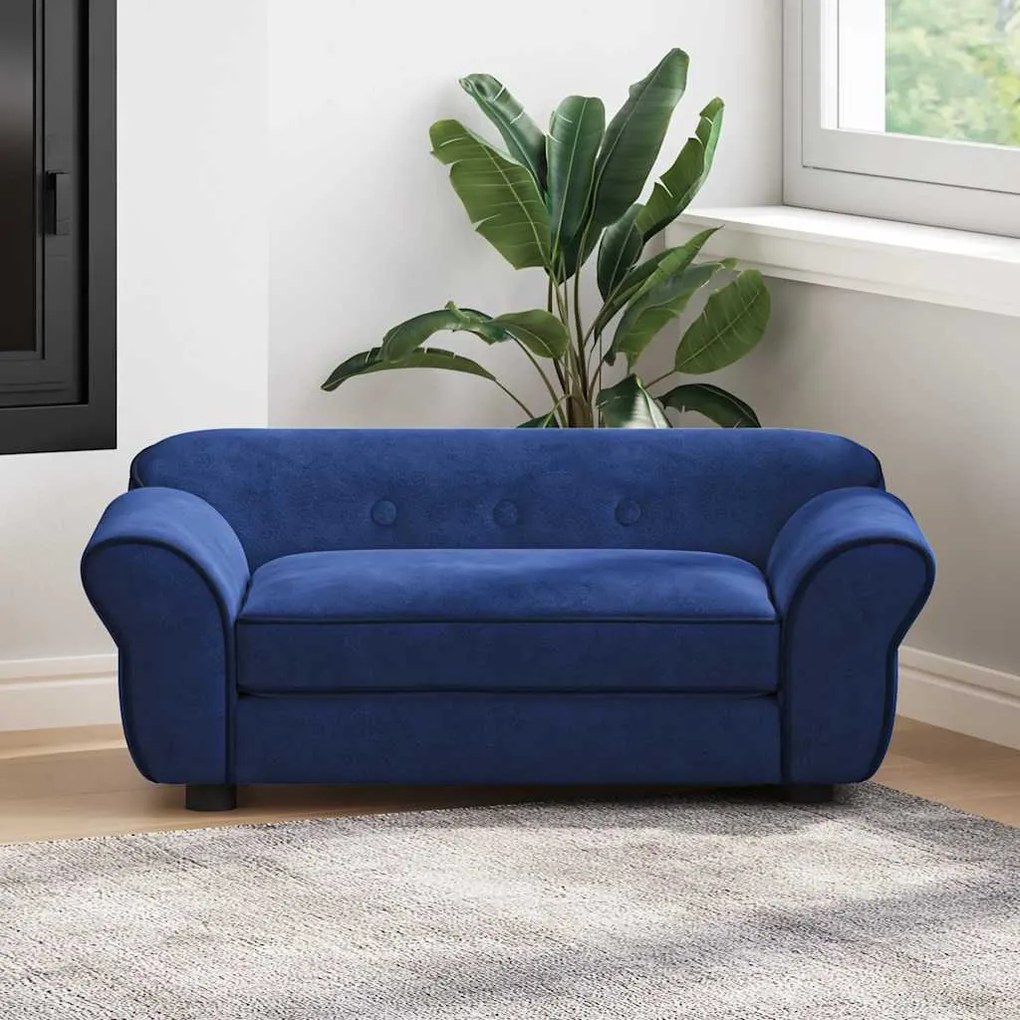 Pohovka pro psy modrá 72 x 45 x 30 cm plyš 171040