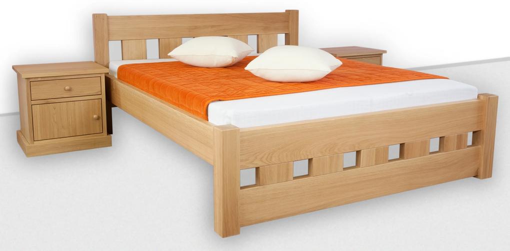 Krajča Manželská postel z masivu Megan 160 x 200 cm Povrchová úprava: Bez nátěru, Druh dřeva: Borovice