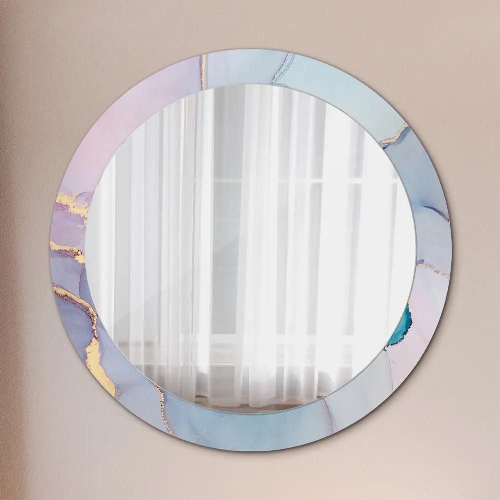 Kulaté dekorativní zrcadlo na zeď Abstraktní tekutina fi 80 cm