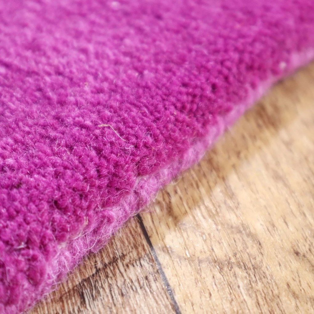 Asra, Ručně všívaný kusový koberec Asra wool lila, 120x170, růžová, ložnice