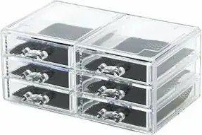 Compactor Organizér na šperky – 6 zásuvek čirý plast
