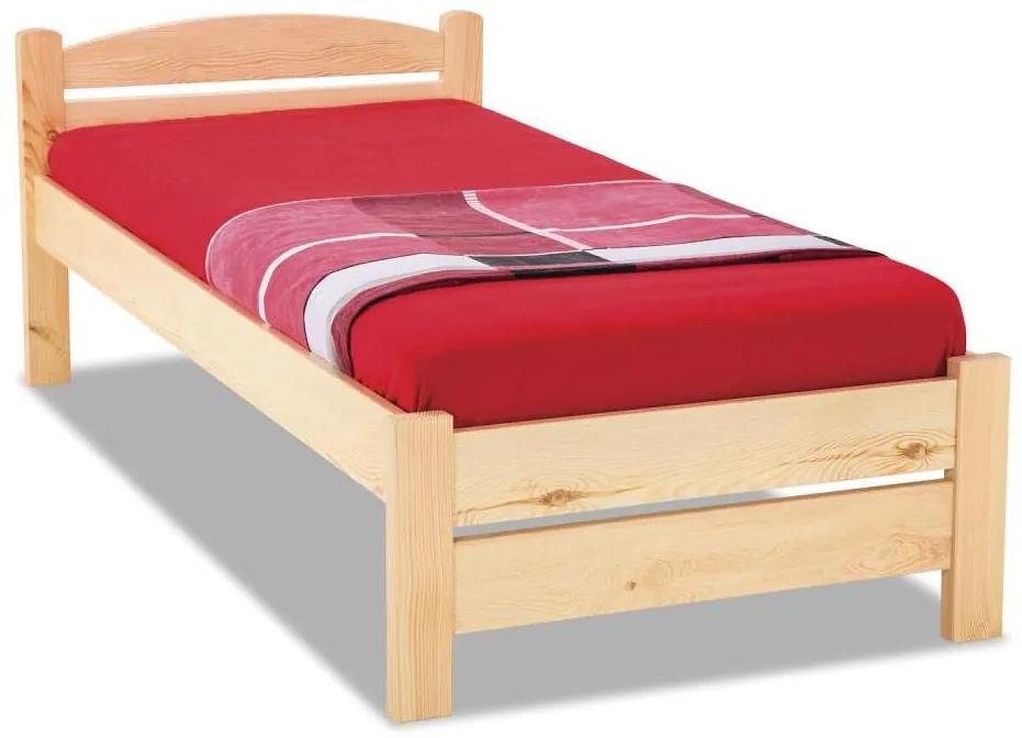 Krajča Jednolůžková postel z masivu Toro (letiště) 120 x 200 cm Povrchová úprava: Bez nátěru, Druh dřeva: Borovice