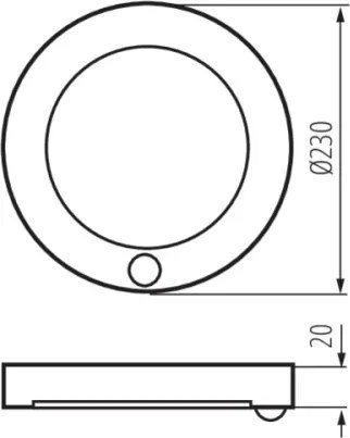 LED svítidlo s čidlem Kanlux ERGA PIR 17W CCT-B černé