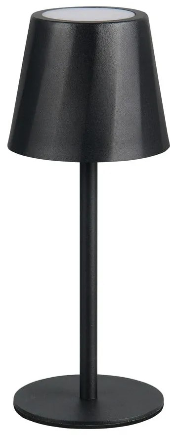 Matně černá LED stolní lampa s kovovým stínidlem (výška 21 cm) Diaz – Reality Biano.cz