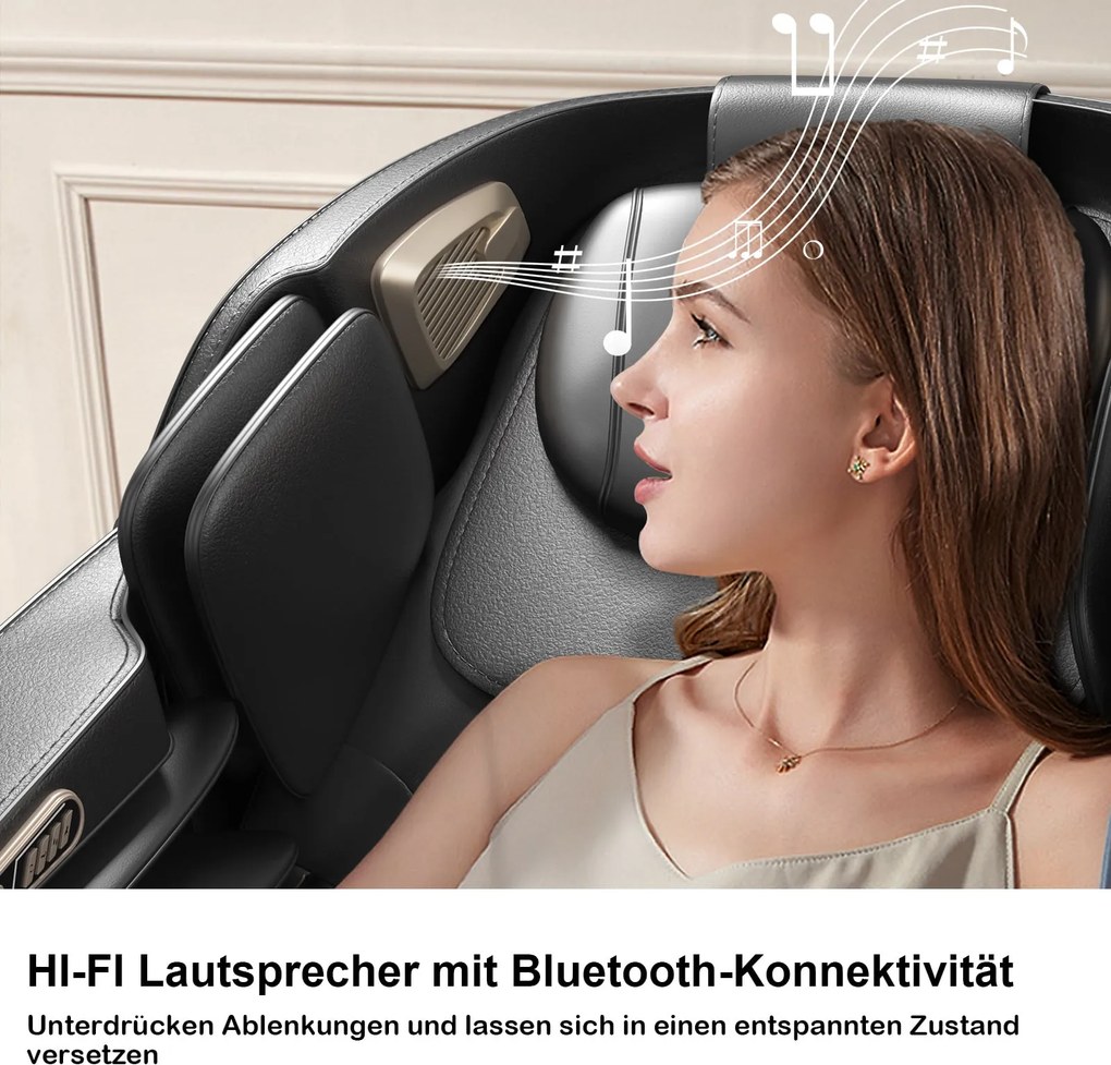 Costway Elektrické masážní křeslo nastavitelné shiatsu křeslo černé