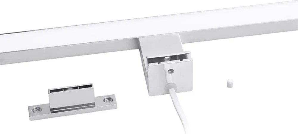 Mereo, Mereo Led koupelnové osvětlení nad zrcadlo, stříbrné, 40 cm, 7 W, 455 lm, 4000 K, IP44, 230 V, MER-CN700G40