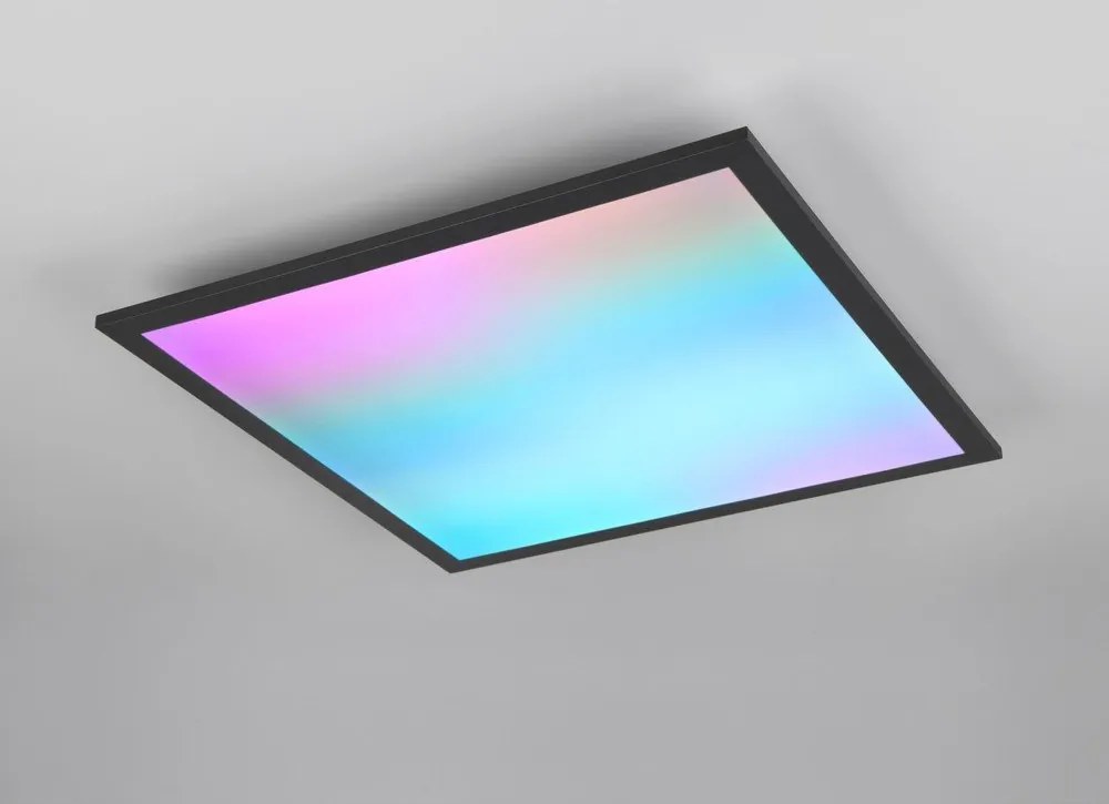 Černé LED stropní svítidlo 44.5x44.5 cm Beta – Reality