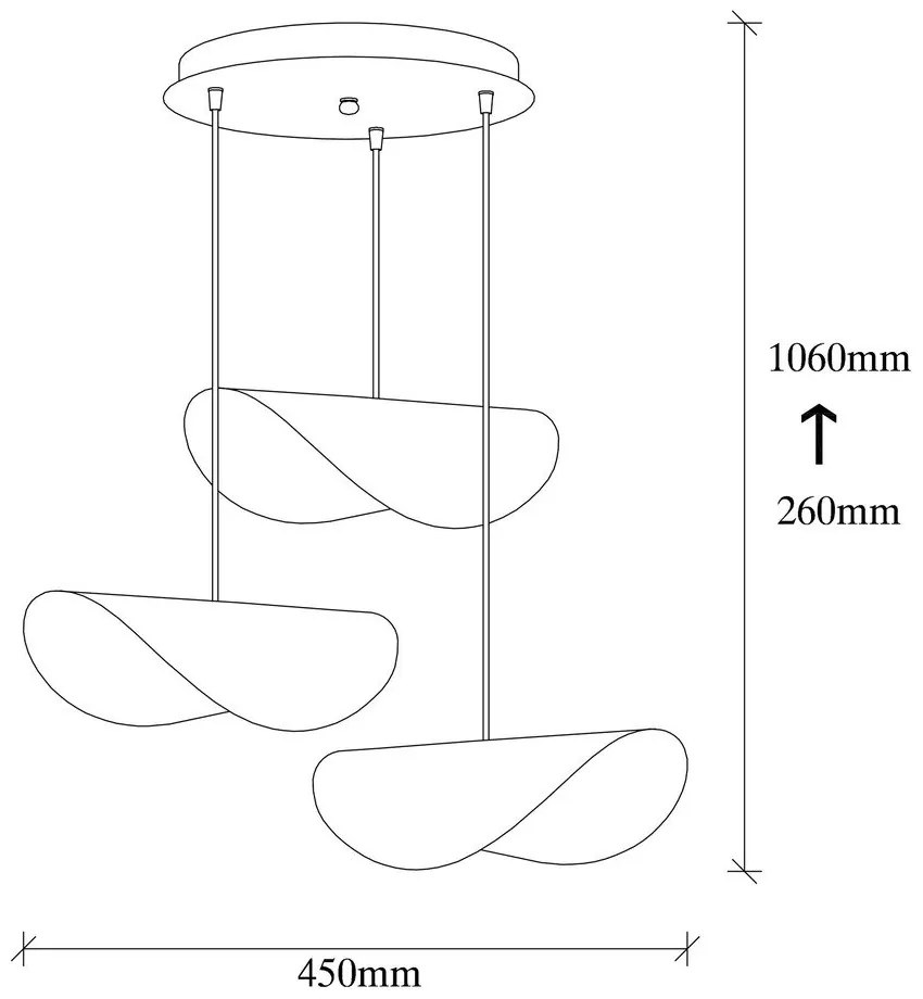 Závěsné svítidlo v černé a zlaté barvě s kovovým stínidlem ø 45 cm Sivani – Opviq lights
