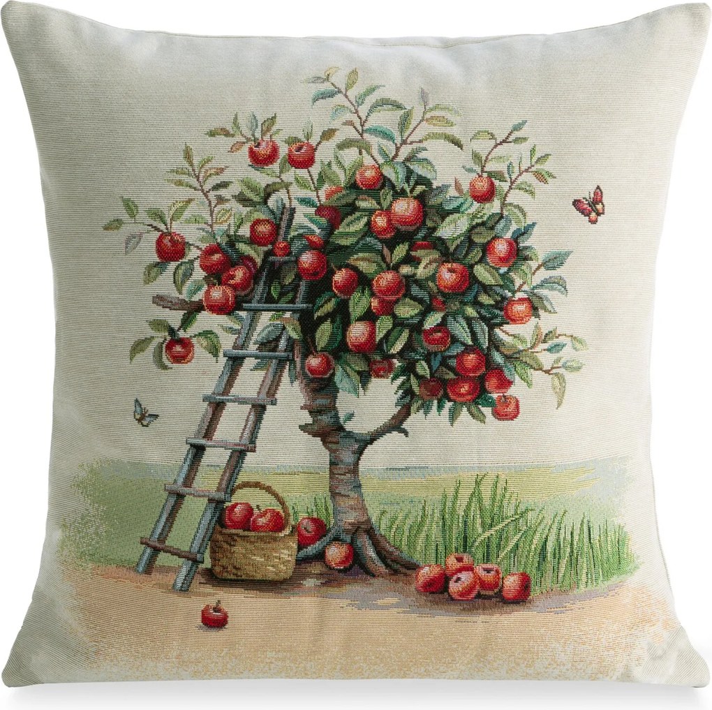 GOBELÍNOVÝ DEKORAČNÍ POVLAK NA POLŠTÁŘ NATURAL1 45X45 CM VZOROVANÝ