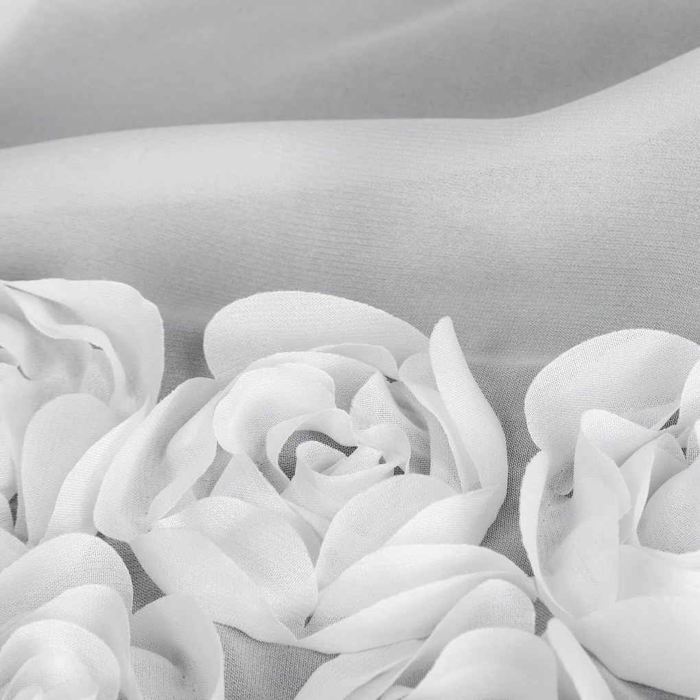 ZÁCLONA NA PÁSCE EVA MINGE ROSES7 350X270 CM BÍLÁ