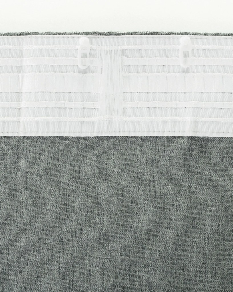 Hotový závěs BASIC s řasící páskou 140x300cm šedý denim