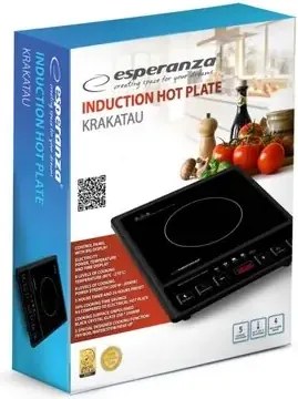 Esperanza EKH011 Krakatau černá / Indukční vařič / 1 plotna / 2000W /