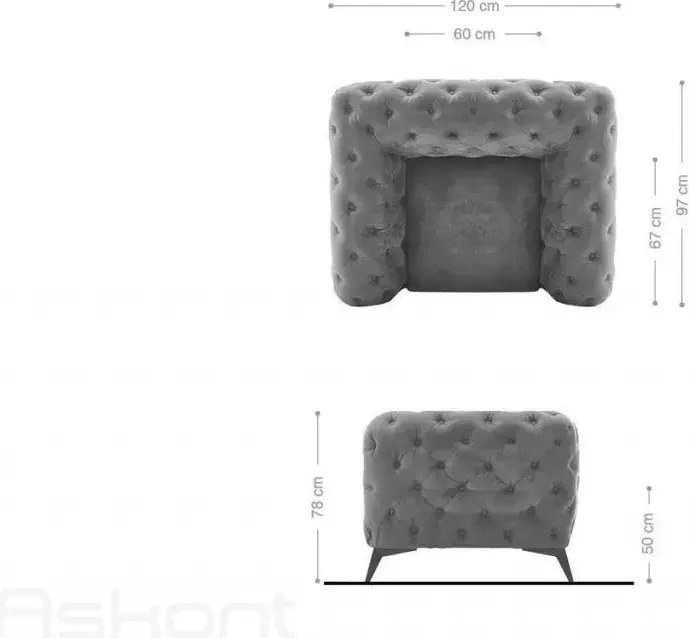 Askont Chelsea: Křeslo 1M Black