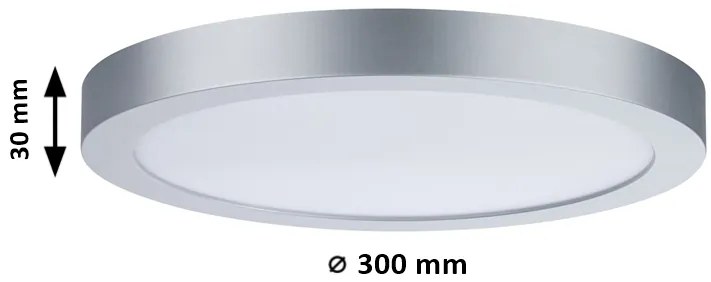 Paulmann 70983 Abia, stropní LED svítidlo, 22W 2700K, matný chrom, prům.30cm