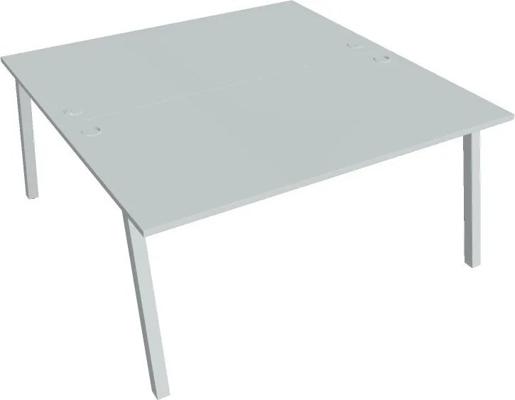 Kancelářský pracovní stůl Hobis USDA 1600, bílá RAL 9016, deskabuk