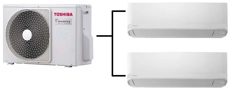 Klimatizace Toshiba Seiya 1+2 (2kW + 2kW) Multi-split R32